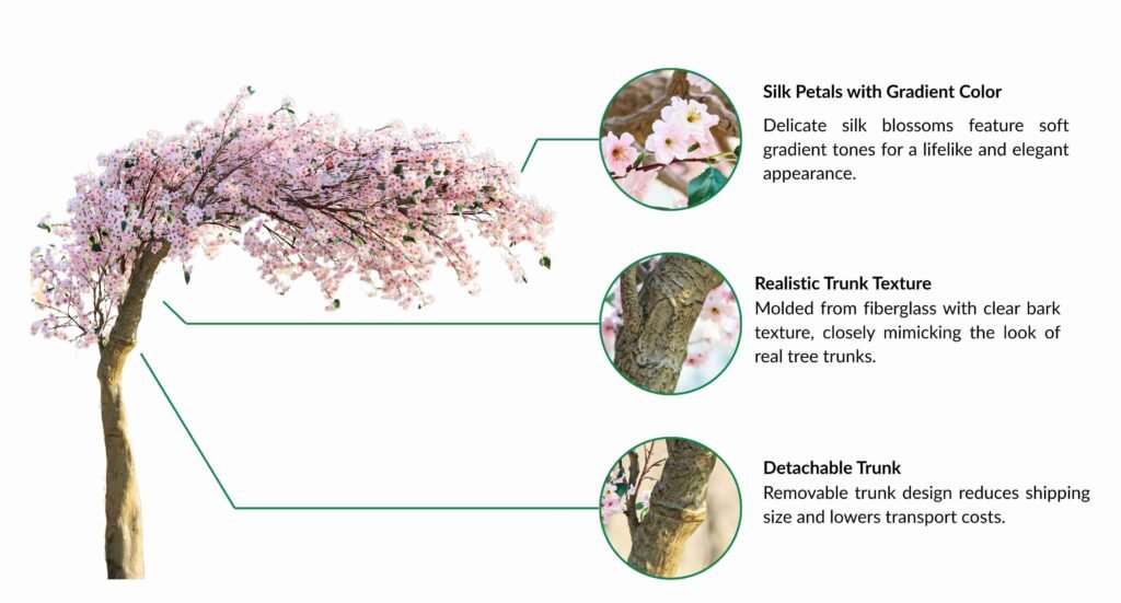 Artificial Cherry Blossom Tree for Events & Venues -Oakco